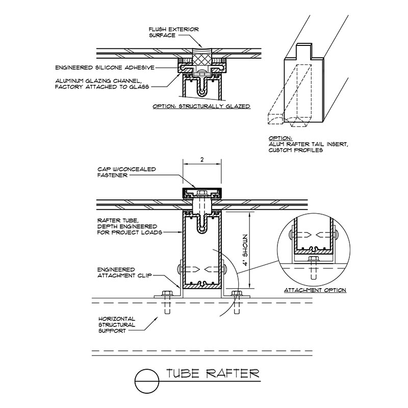 Tubular Canopy System: Clean Extruded Frames | DeaMor